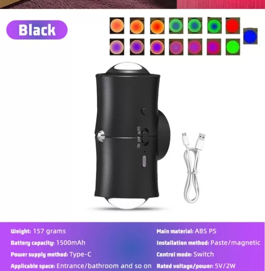 RGB Motion Sensor Magnetic Wall Light | Vmax Home Official Store