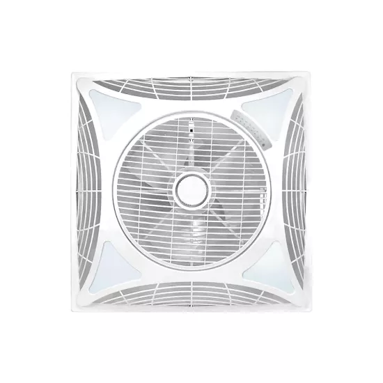 LED Ceiling Fan with Light & Remote | 60x60 cm Flush Mount Ventilation ...