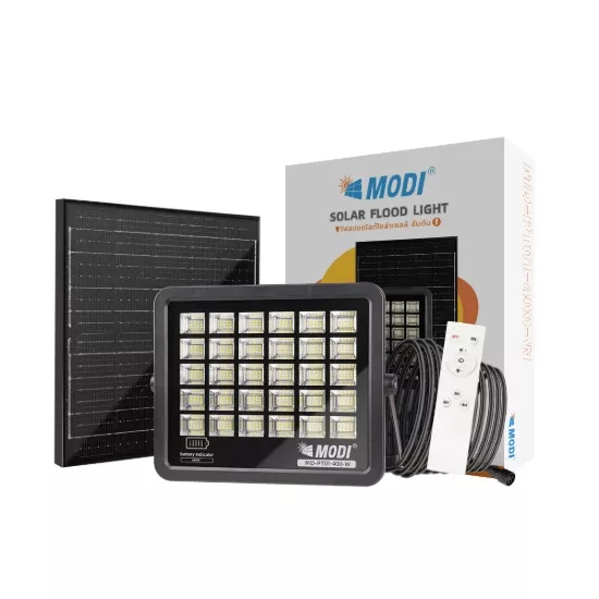 MODI Solar Flood Light 200W 400W with Solar Panel & Remote | IP66 ...